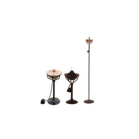 Antorcha de terraza color negro con lata de cobre | Antorcha